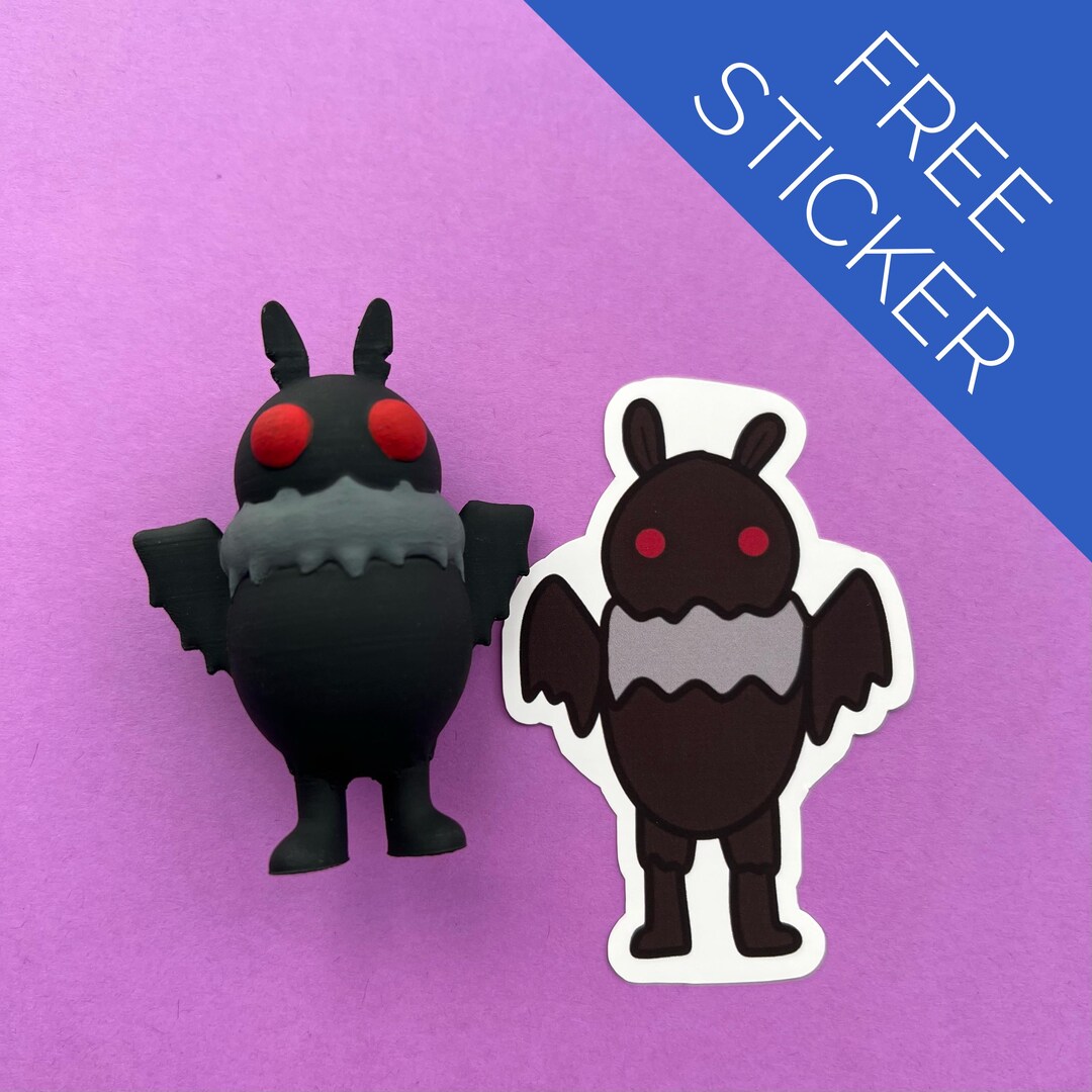 Hand Painted 3D Printed Mothman Figure - Etsy