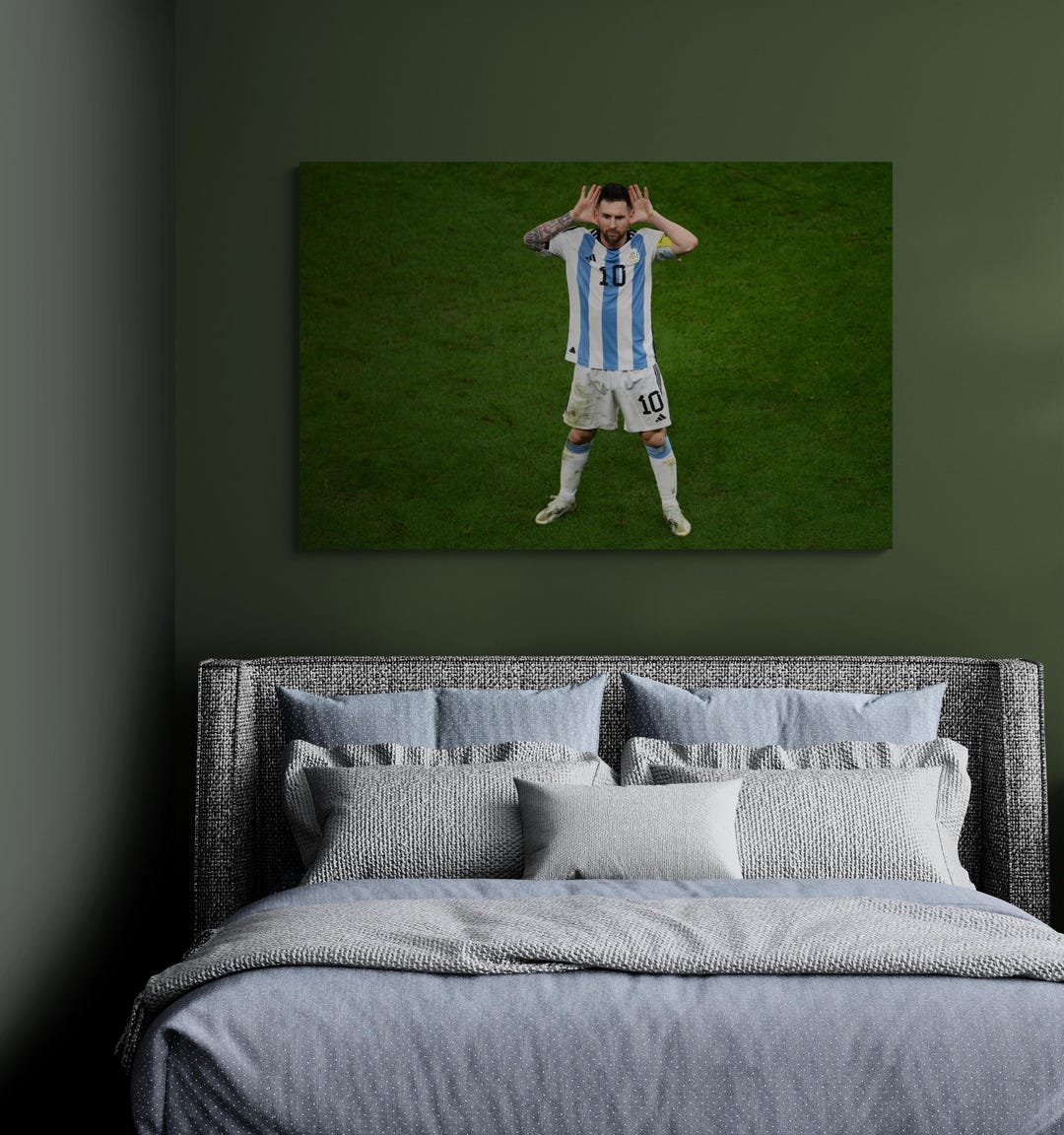 Messi Poster Peel and Stick Canvas | Football Soccer Wall Banner ...