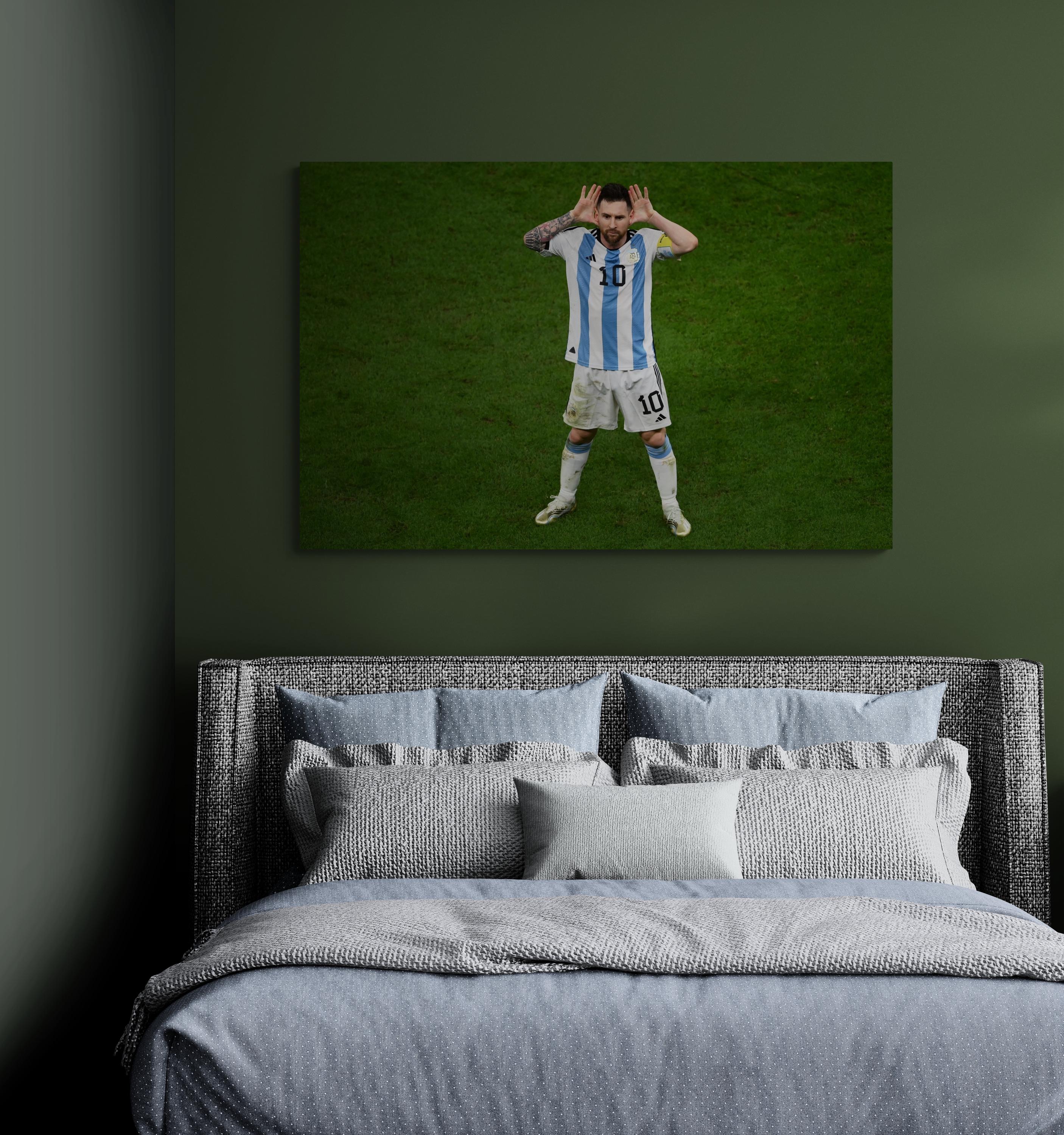 Messi Poster Peel and Stick Canvas | Football Soccer Wall Banner ...