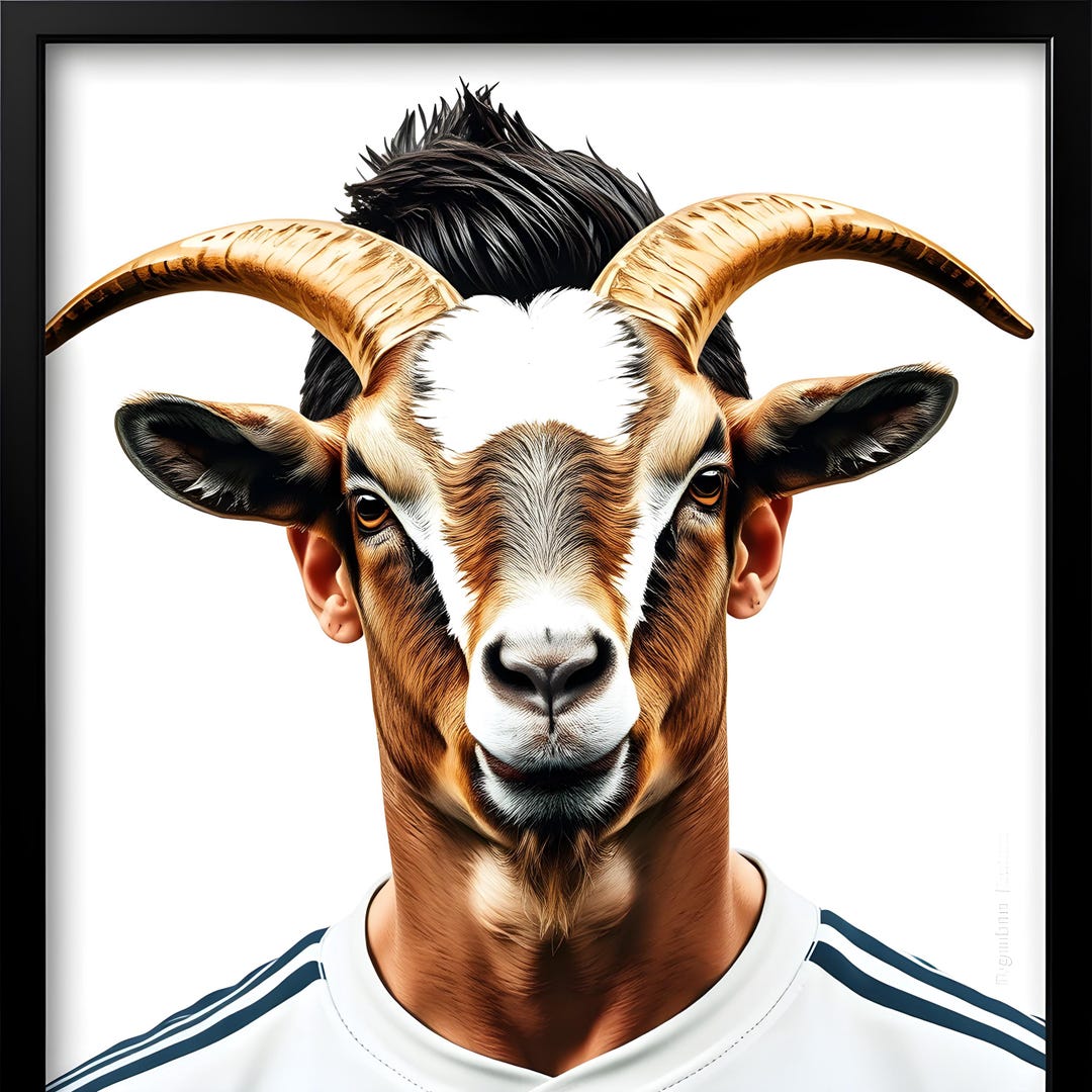 Ronaldo Goat Poster Peel and Stick Canvas | Real Madrid Cristiano ...
