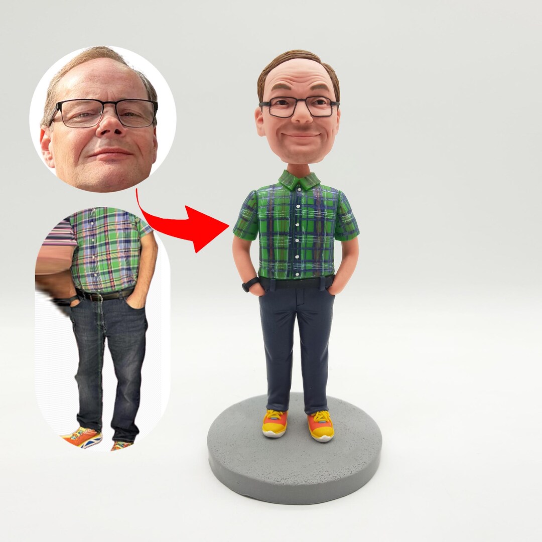 Personalized Men's Bobbleheads, Custom Father Figurines, Custom Casual ...