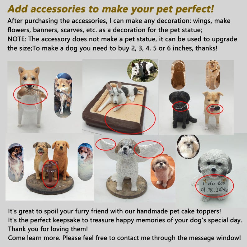 Customized Pet 3D Statue, Wedding Cake Decoration, Dog Wedding Cake ...