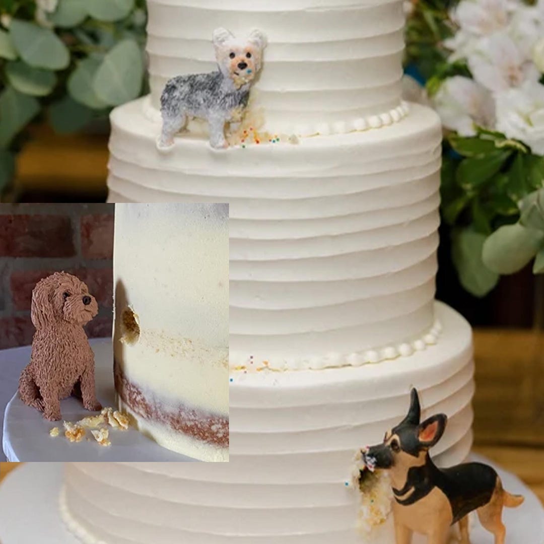Personalized Dog Cake Topper: Custom 3D Pet Portrait - Etsy