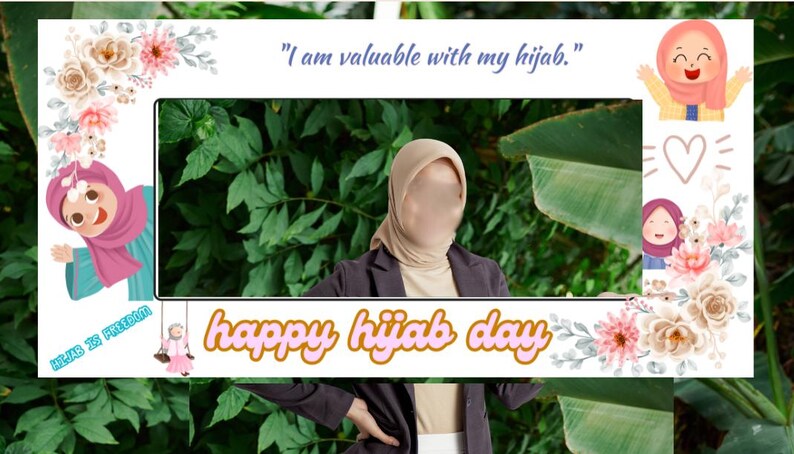 Hijab Day, Photo Frame, Selfie Frame, Muslimah - Etsy