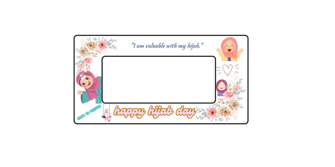 Hijab Day, Photo Frame, Selfie Frame, Muslimah - Etsy