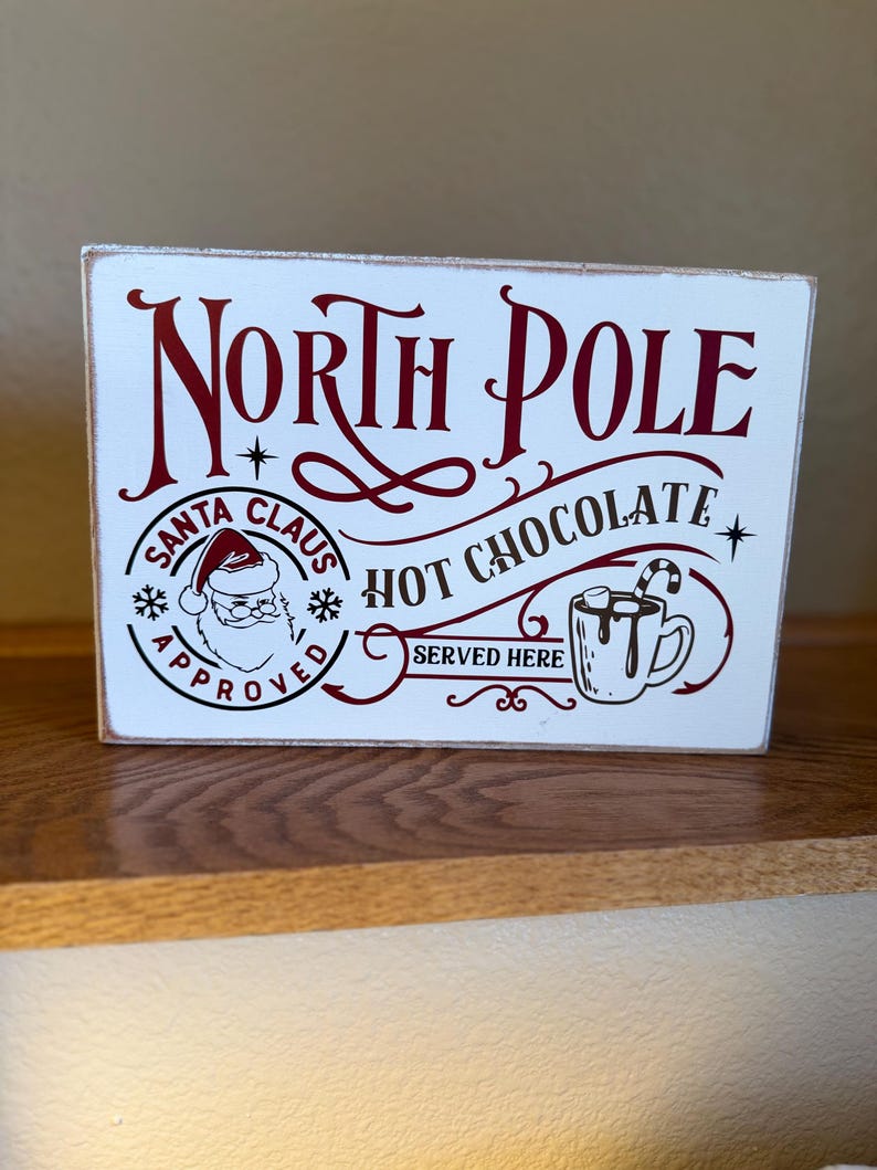 North Pole Holiday Sign - Etsy