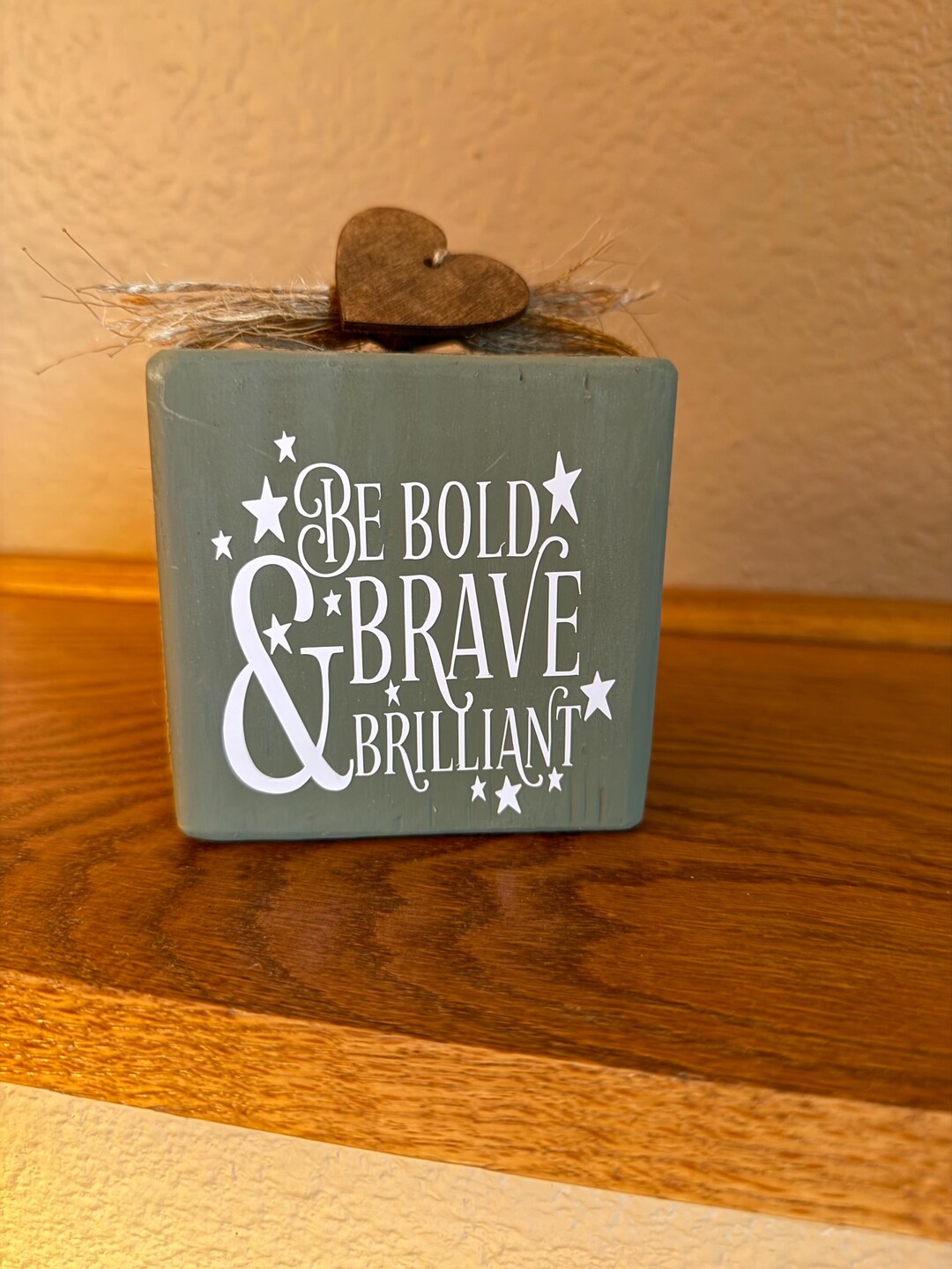 Be Bold Brave & Brilliant - Small Blessing Block - Etsy