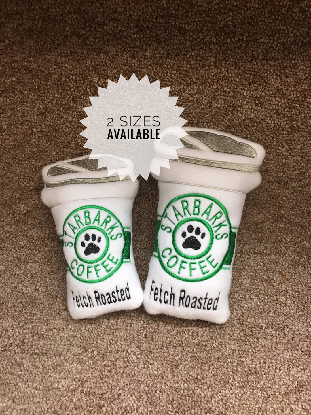 Starbarks Squeaky Coffee Cup Dog Toy, Choice of Size, Choice of Sound ...