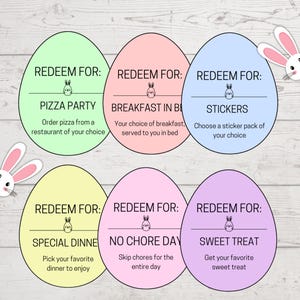 Printable Easter Coupons, Easter Egg Coupons, Easter Egg Hunt Prize ...