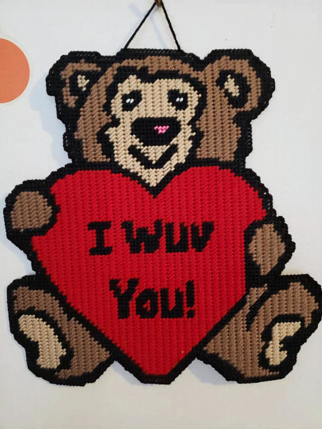 I Wuv You Teddy Bear Wall or Door Hanger - Etsy