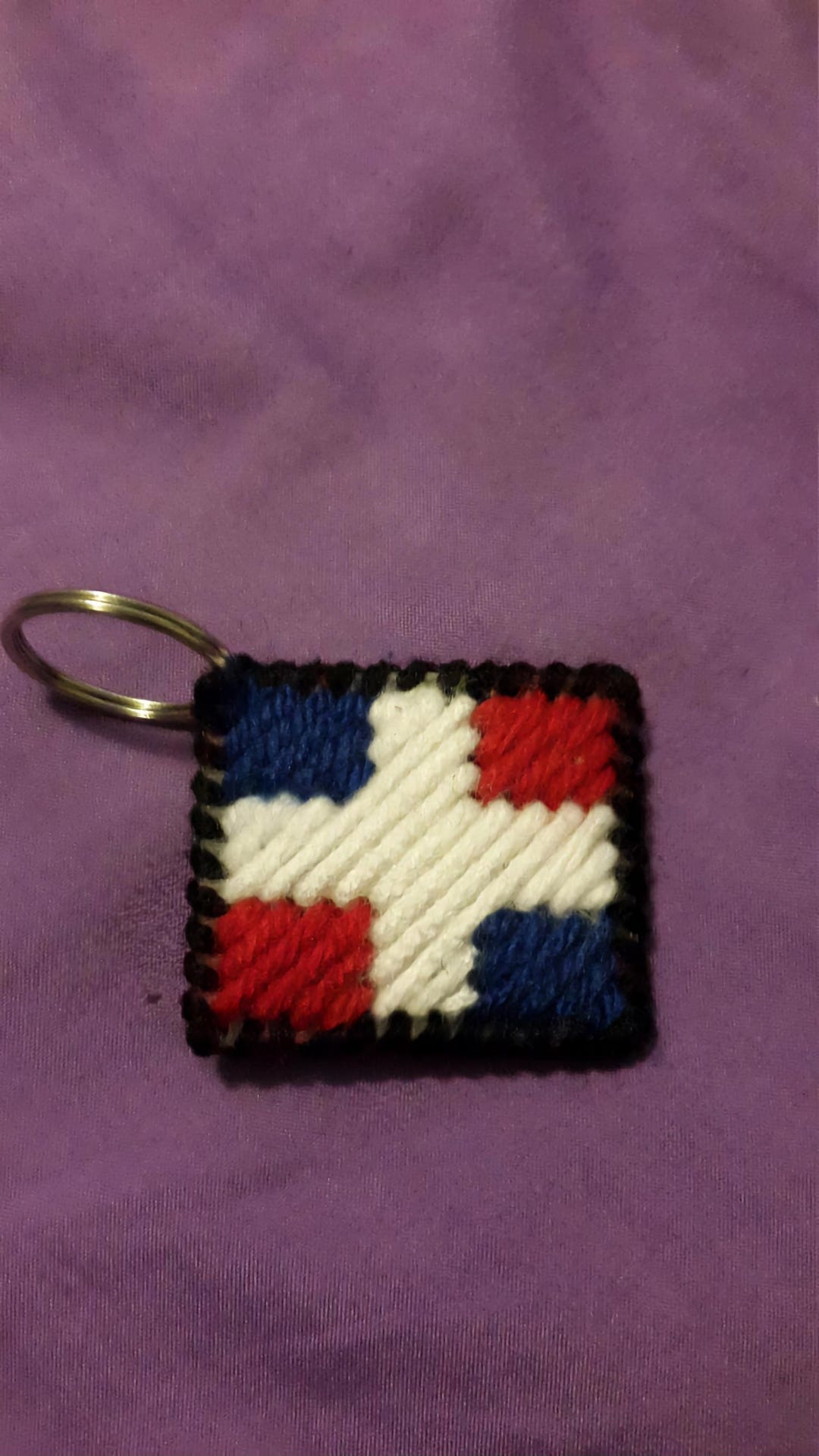 The Dominican Republic Flag Keychain - Etsy