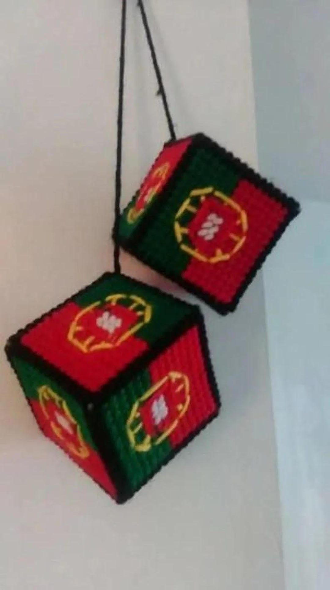 The Portuguese Flag Car Dice - Etsy