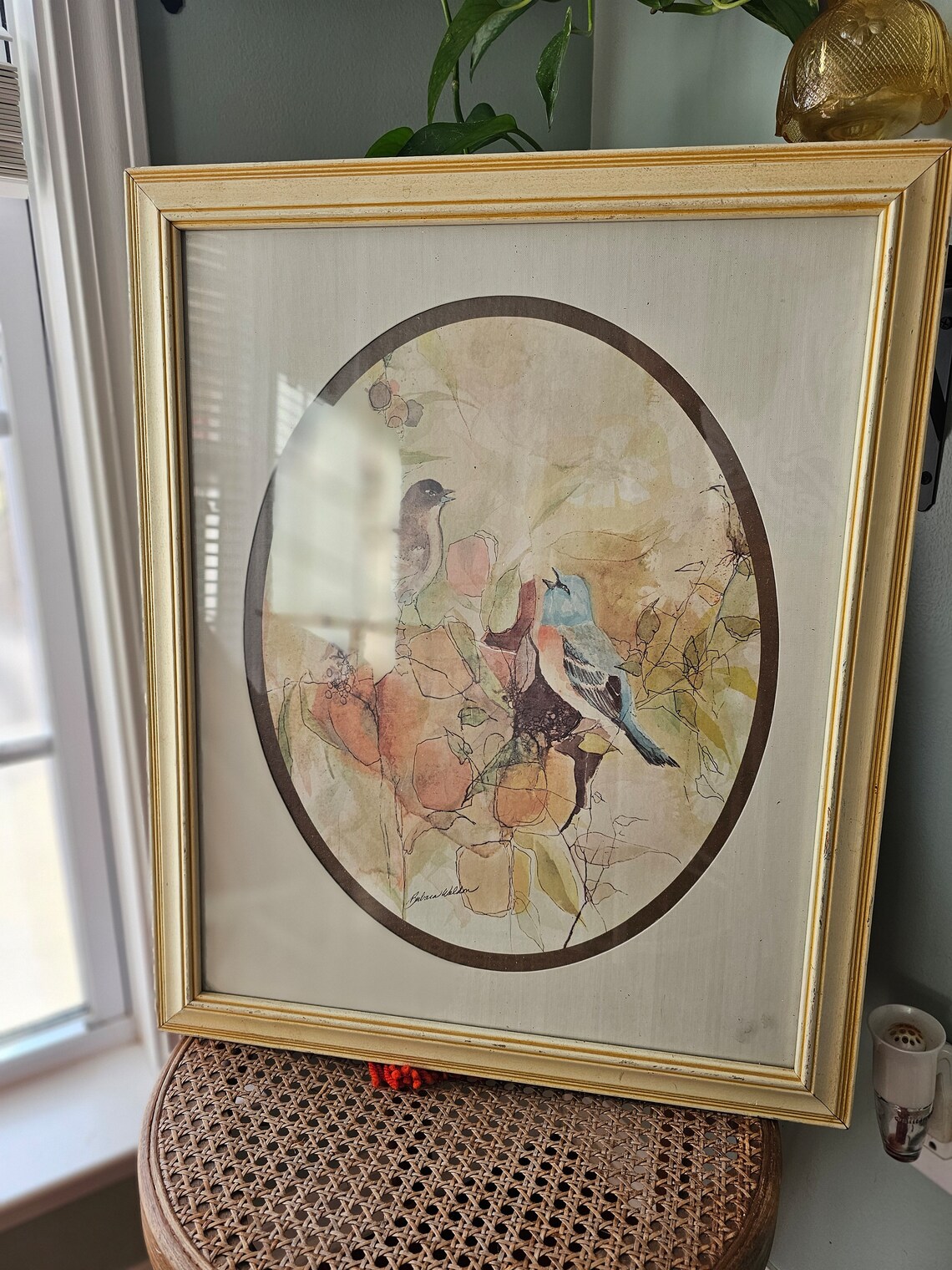 Barbara Weldon Watercolor Bird Print, Framed - Etsy