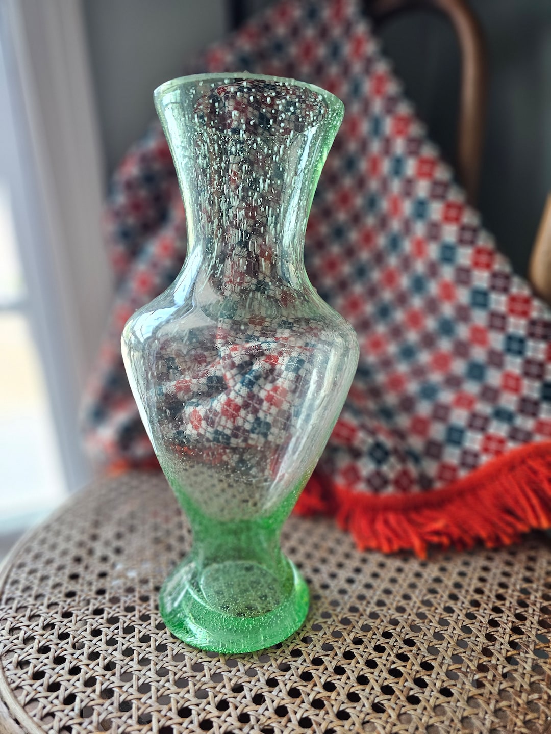 Vintage Handblown Controlled Bubble Vase - Etsy