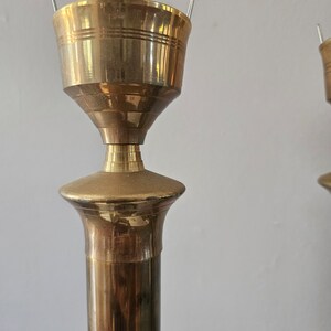 12 Large Vintage Brass Candlesticks Set of 2 - Etsy