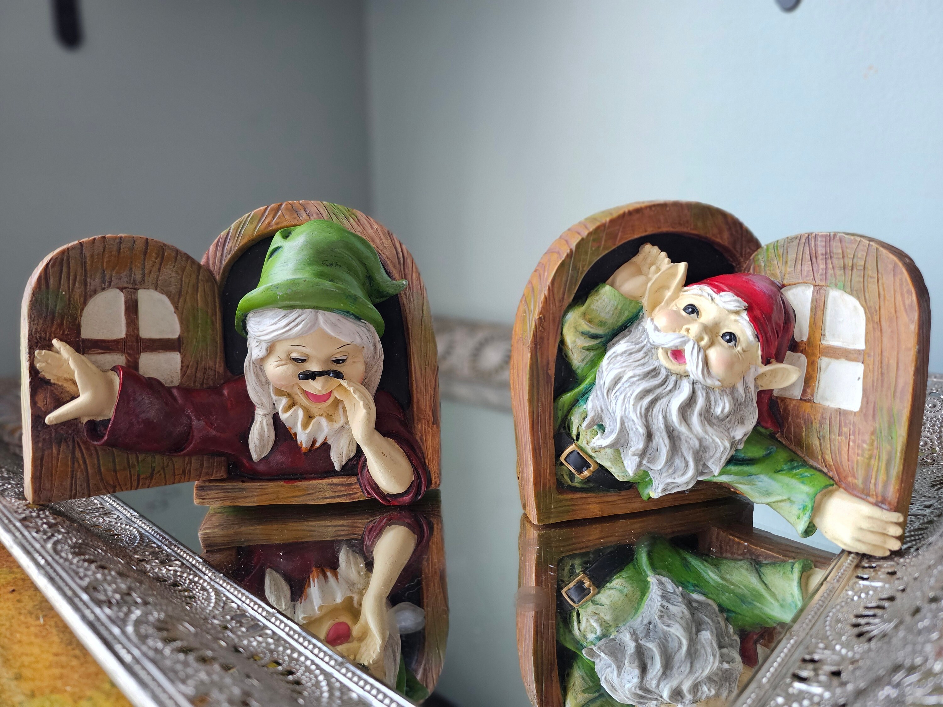 Garden Gnomes Peeking From Window - Etsy