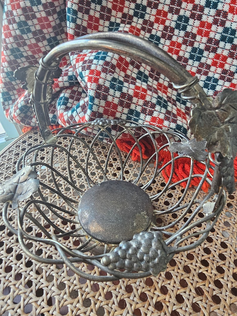 Vintage Godinger Silver Plate Metal Grapes Basket - Etsy