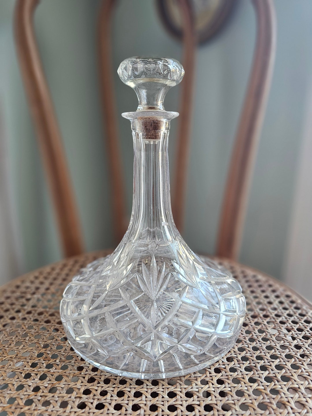 Thomas Webb Crystal Decanter: “romeo” Cut Glass Ships Decanter - Etsy