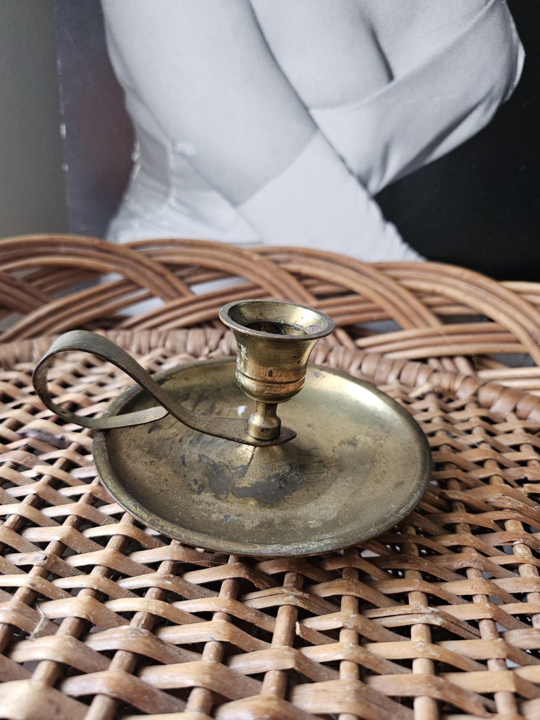 Vintage Brass Chamberstick With Handle - Etsy