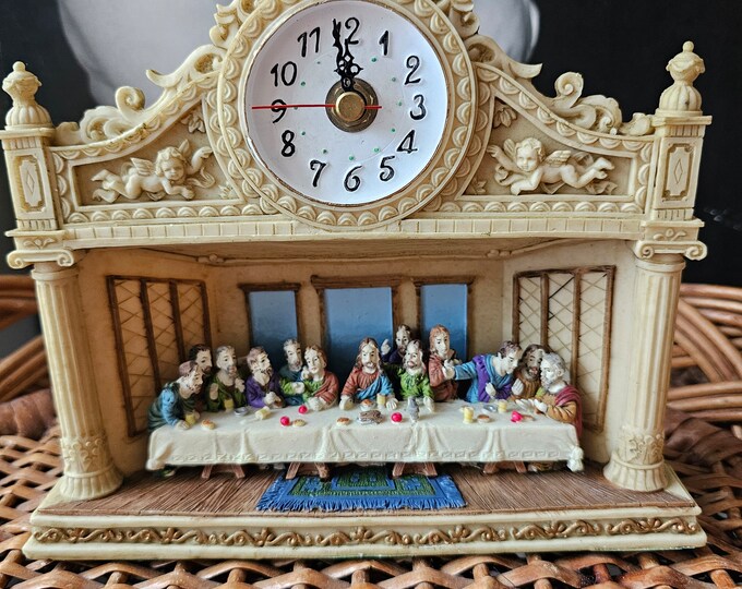 Vintage Last Supper Resin Clock - Etsy