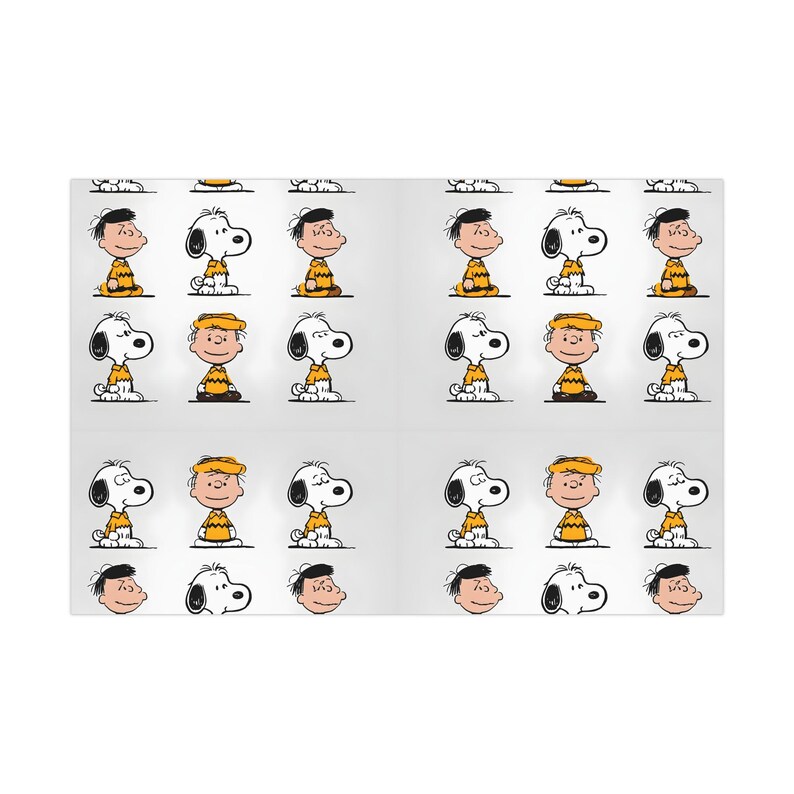 Wrapping Papers: Peanuts Characters Grid Gifts, Christmas, Holidays ...
