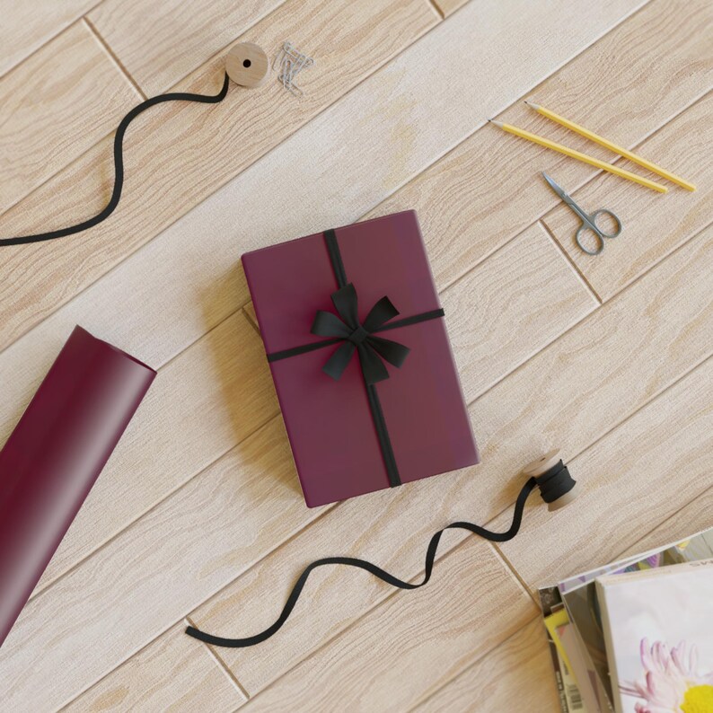 Wrapping Paper, Maroon Gift Wrap Sheets, Party Craft Supplies, DIY Gift ...