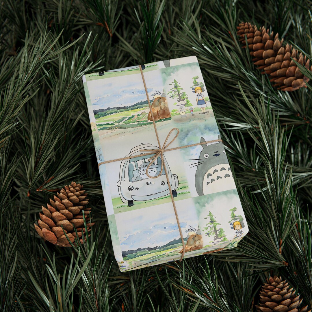 Totoro Wrapping Paper Roll: Whimsical Gift Wrap - Etsy
