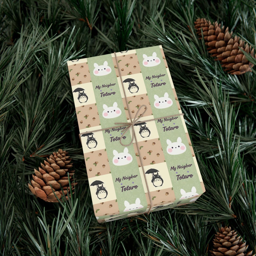 Totoro Gift Wrap: Eco-friendly Animal Wrapping Paper - Etsy