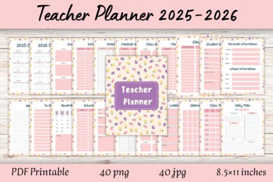 2025-2026 Planner, Teacher Planner, Digital Planner, Digital Download ...