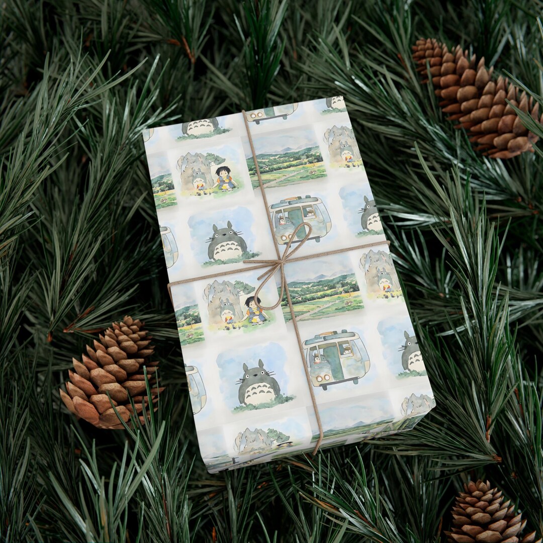 Totoro Wrapping Paper, Eco-friendly Gift Wrap for Birthdays, Baby ...