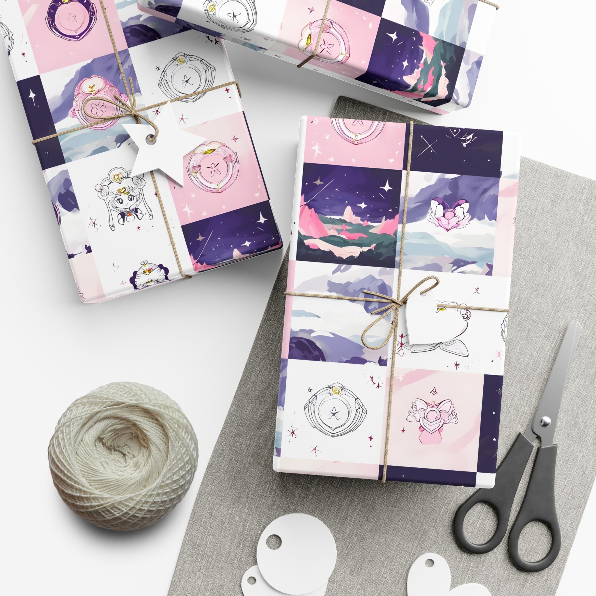 Wrapping Papers, Sailor Moon Pattern, Gift Wrap, Vibrant Colors, Whimsical, Holiday Gift Wrap ...