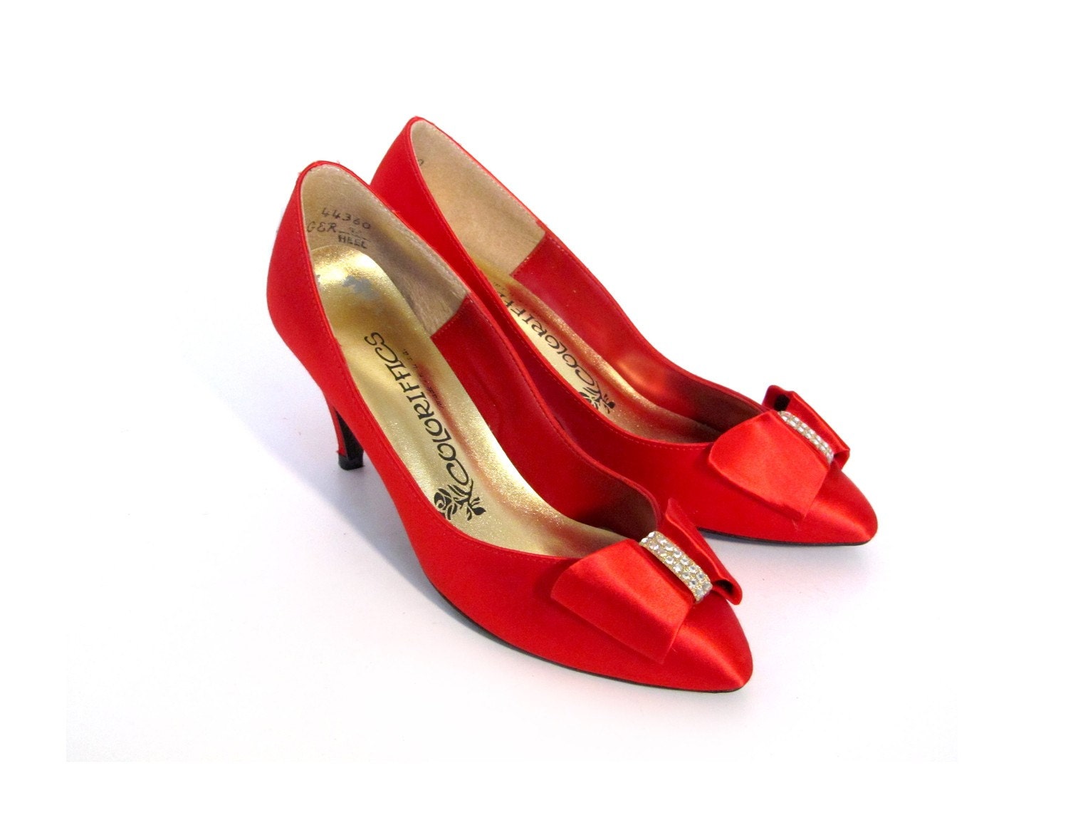 Vintage 80s RUBY SLIPPER High Heel Satin Pumps Womens 5 | Etsy