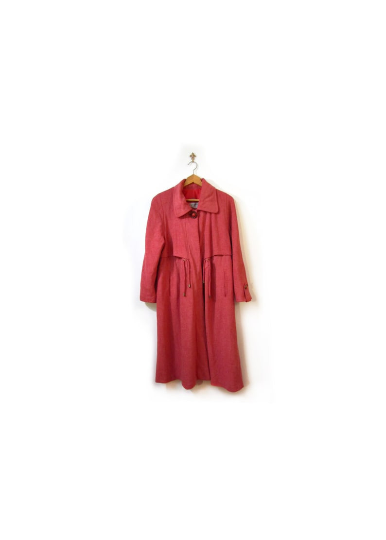 Vintage 80s Salmon Pink Princess Terry Cloth Duster Coat Women - Etsy