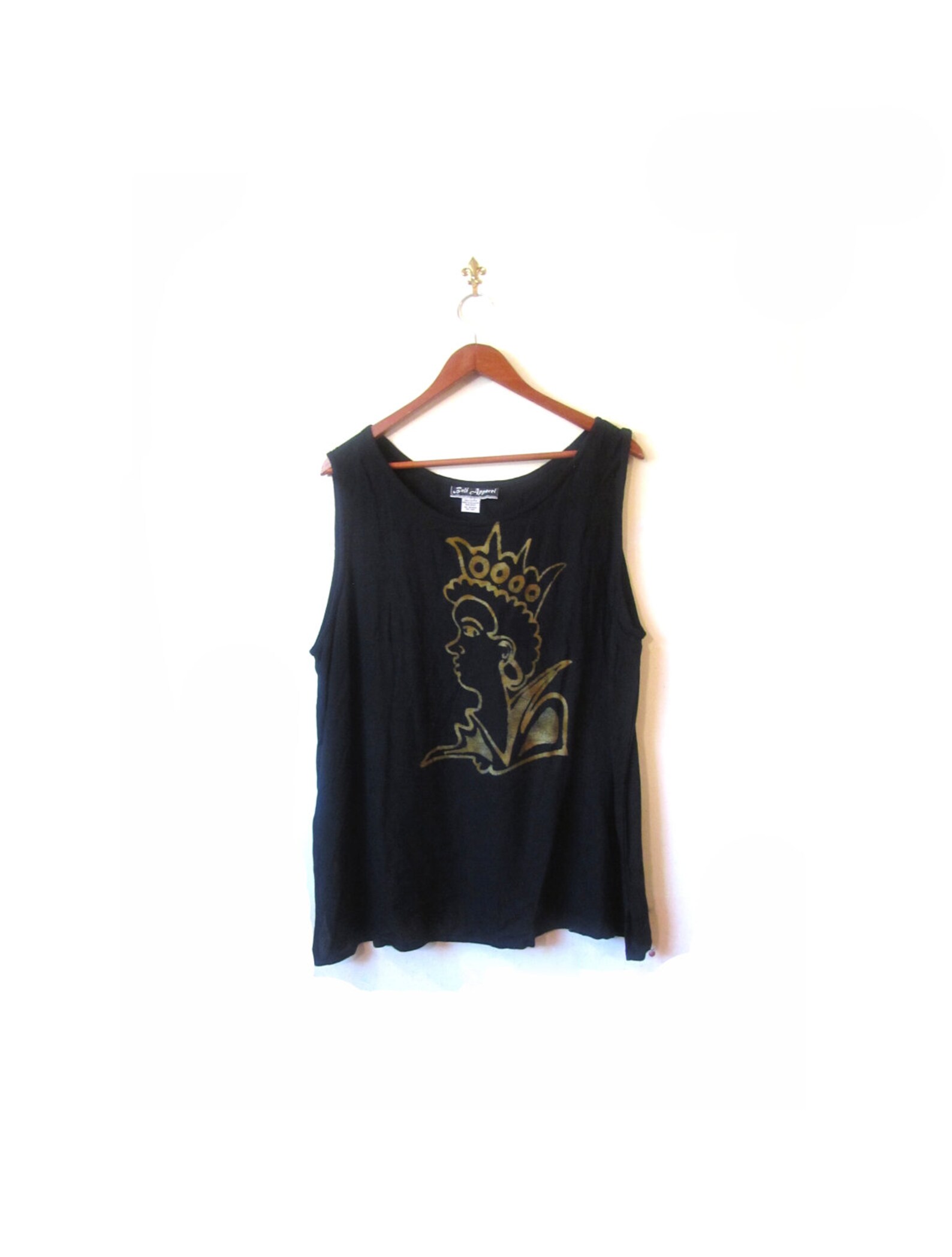 Vintage 90s Black Slouchy ANGEL Tank Top Xs S M | Etsy