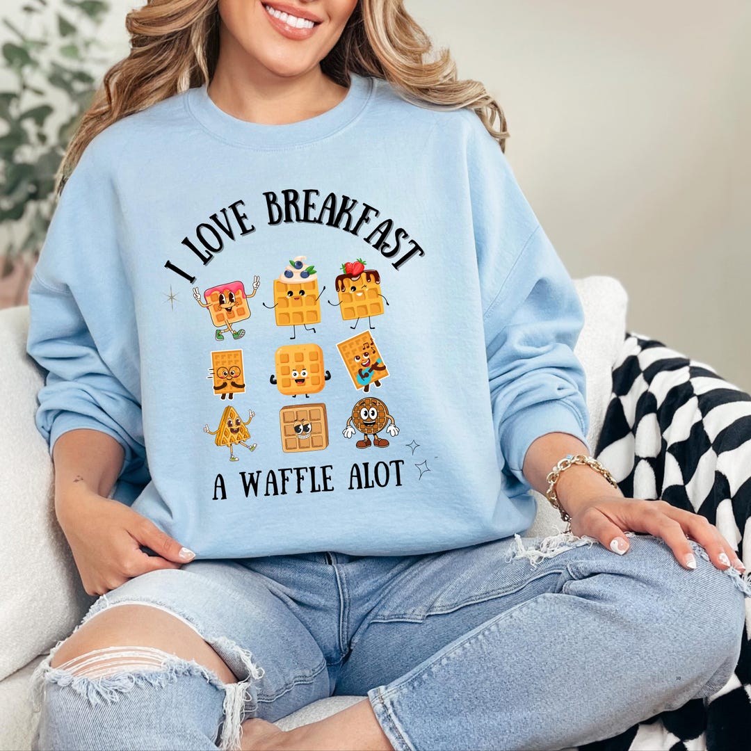 Cute Breakfast Waffle T-shirt, Waffle T-shirt, Funny Breakfast T-shirt ...