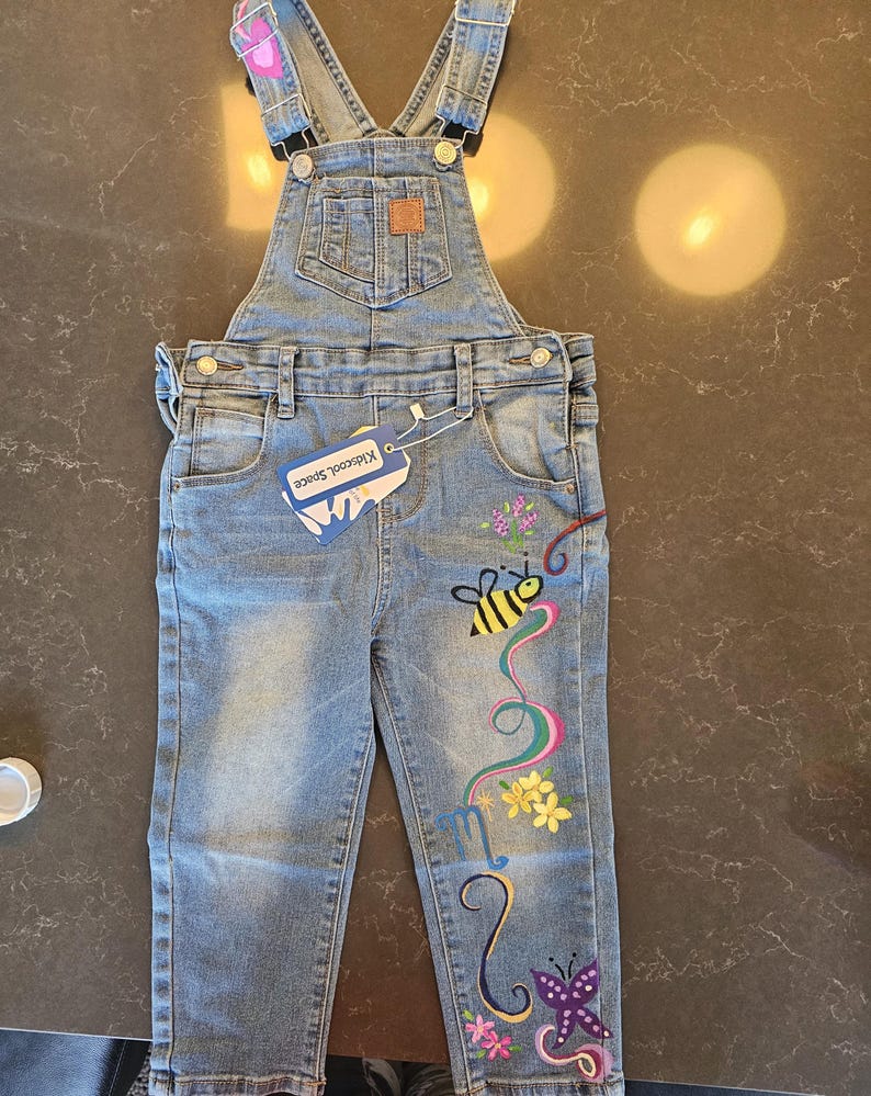 Custom Painted Overalls, Acrylic Custom Clothing, Baby, Kids, Adults - Etsy