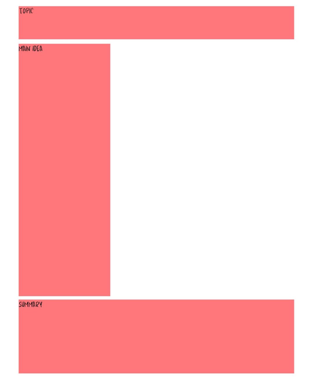 Red and Gray Cornell Notes Method Paper Note Taking Template for ...