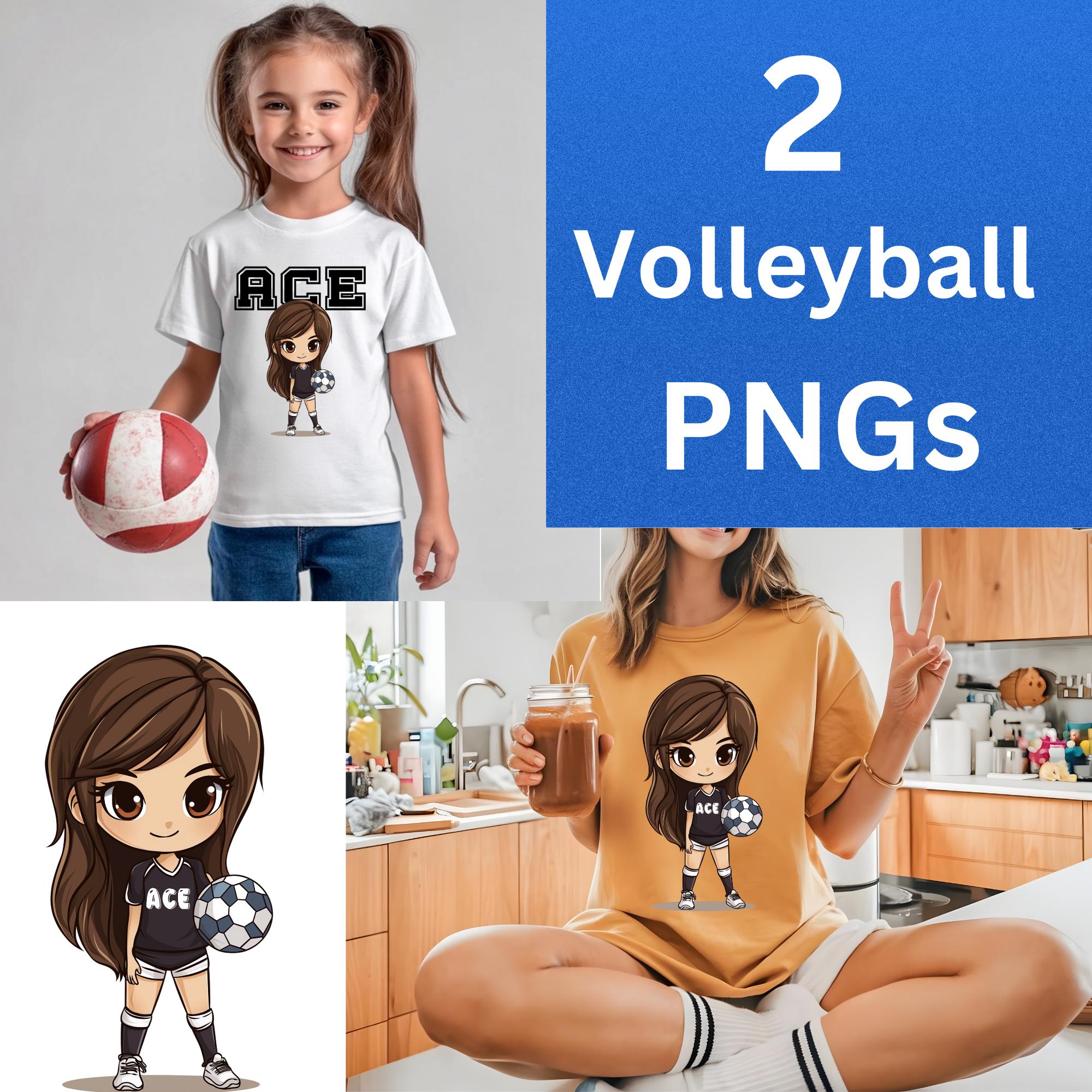 Cute Kawaii Volleyball Girl Design Volleyball PNG Volleyball Clipart ...