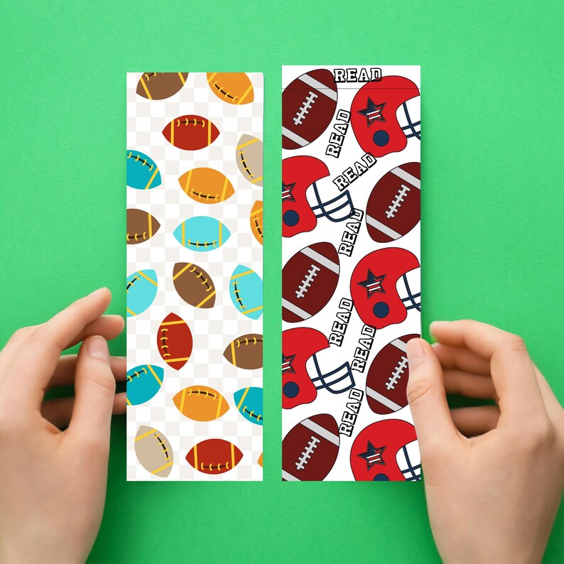 Football Bookmarks PNG, Football Bookmarks for Kids, Printable Team Mom ...