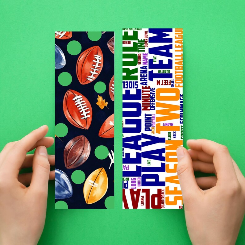 Football Bookmarks PNG, Football Bookmarks for Kids, Printable Team Mom ...