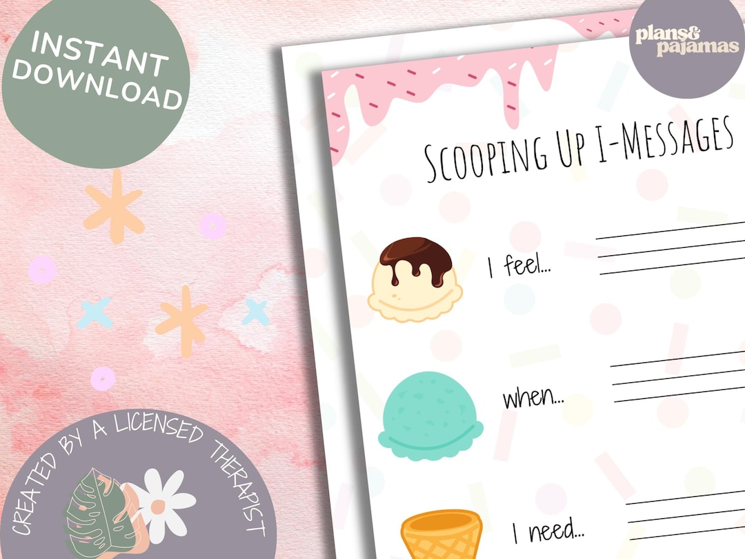 Kids' I-messages Worksheet | Teaching Emotional Communication ...