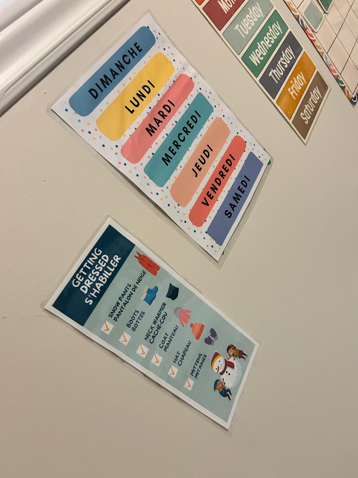 Printable Getting Dressed for Winter Toddlers Pictogram EN/FR - Etsy