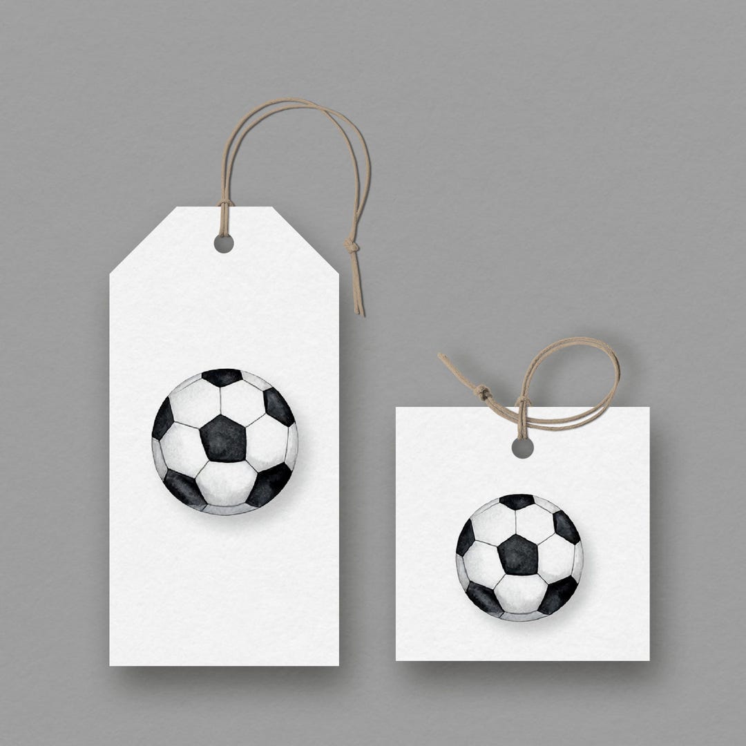 Soccer Ball Gift and Favor Tags (PDF Download) - Etsy