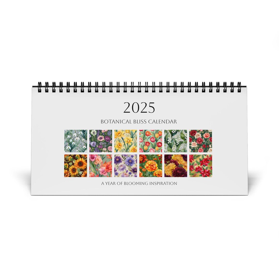 2025 Calendar | Desktop Calendar - Gift Idea - Flower Calendar ...