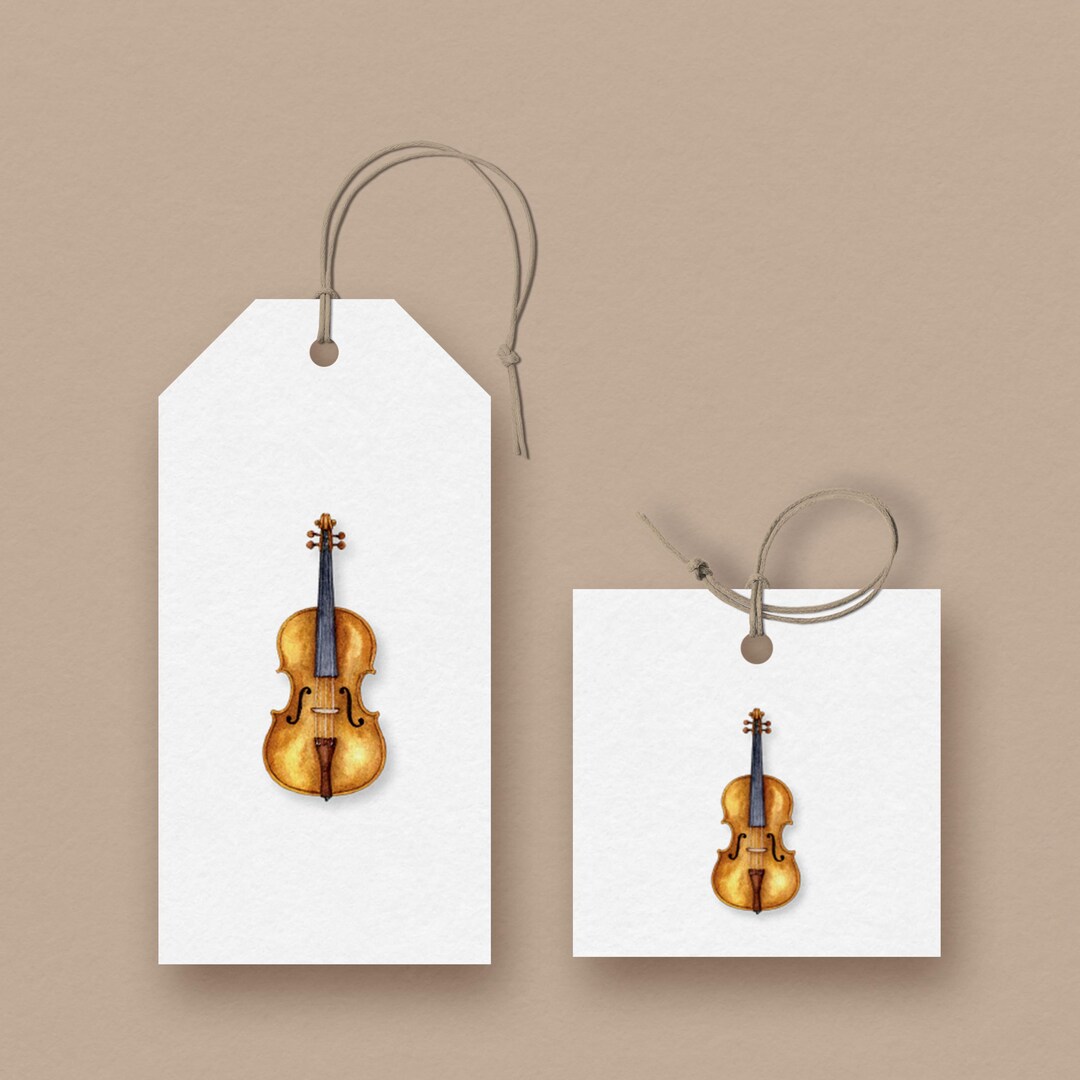 Violin Gift and Favor Tags Printable for Musicians and Music Lover ...