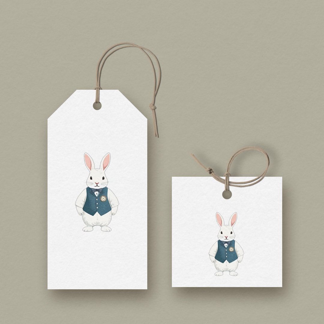 Printable Rabbit Gift Tags for Storybook Baby Shower Favors - Etsy