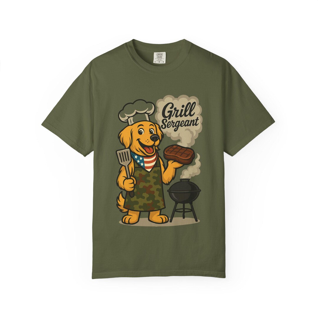 Grill Sergeant July 4th Dog Shirt | Funny BBQ Patriotic T-shirt for Men ...