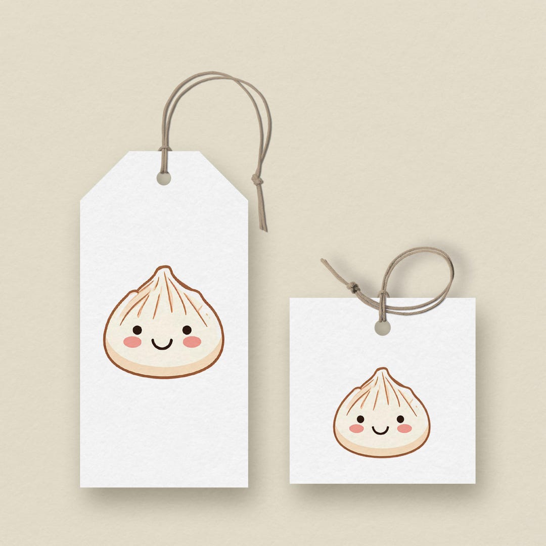Kawaii Dumpling Gift Tags: Printable Baby Shower Favors (PDF Download ...