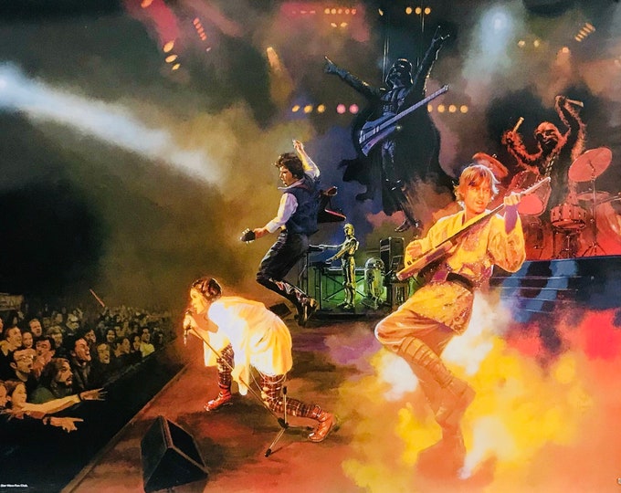 Vintage Star Wars Rocks Poster by Hugh Fleming, 1998 Limited Edition ...