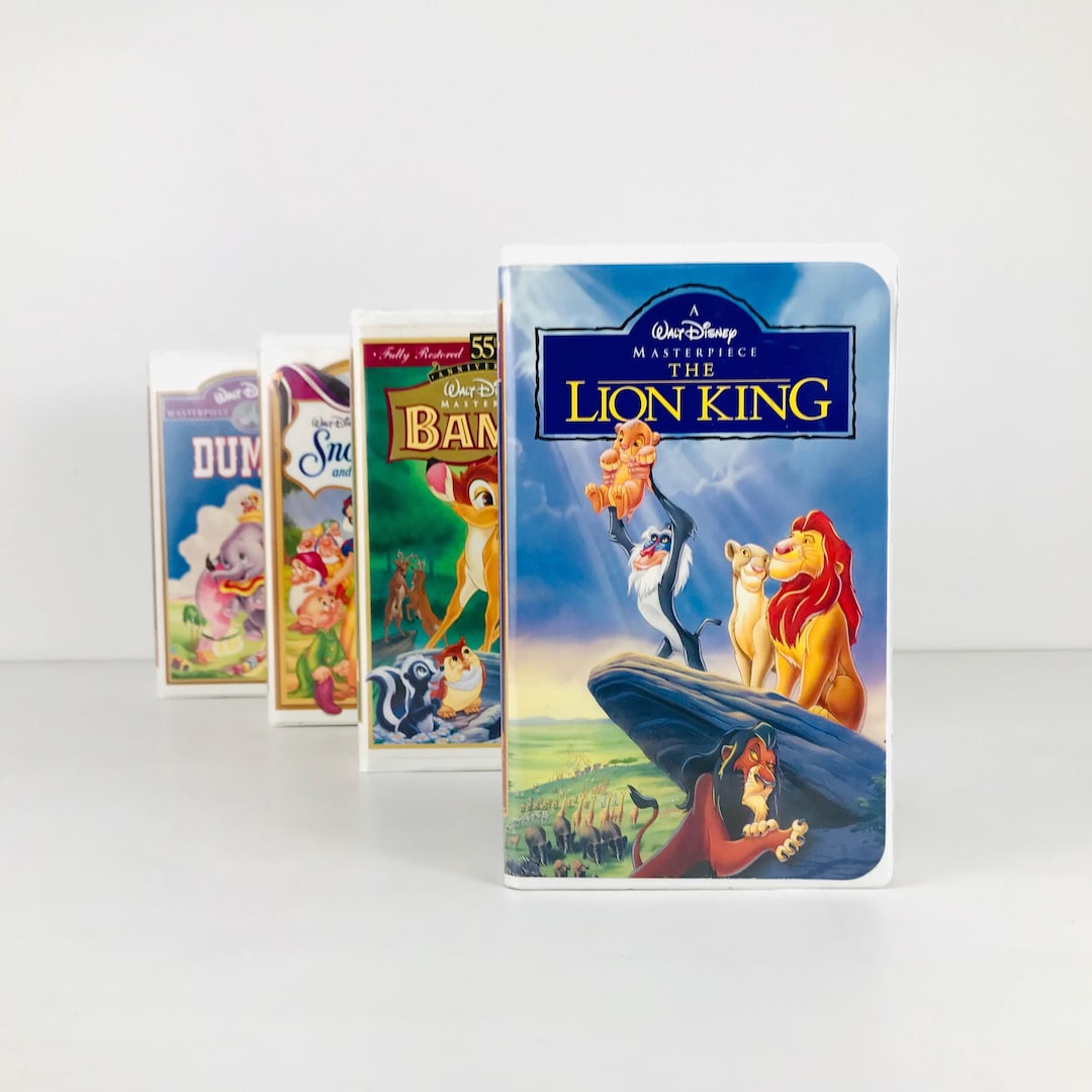 Vintage Walt Disney Movies VHS Tapes Lot Bambi / Dumbo / Lion King ...